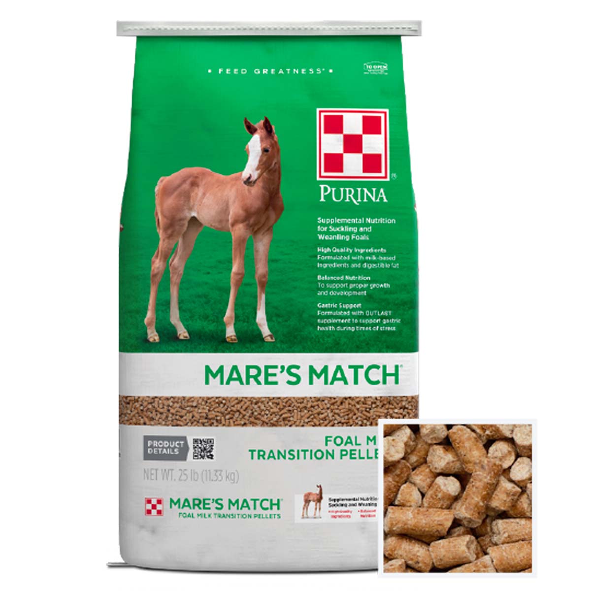 Purina Mares Match Foal Milk Transition Pellets | – Paddock Saddlery