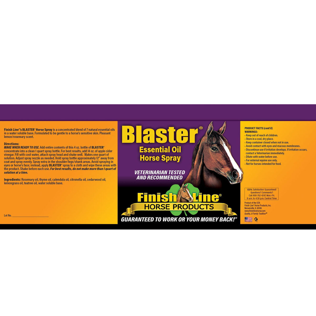 Finish Line Blaster Essential Oil Fly Spray 4 oz Refill – Paddock Saddlery