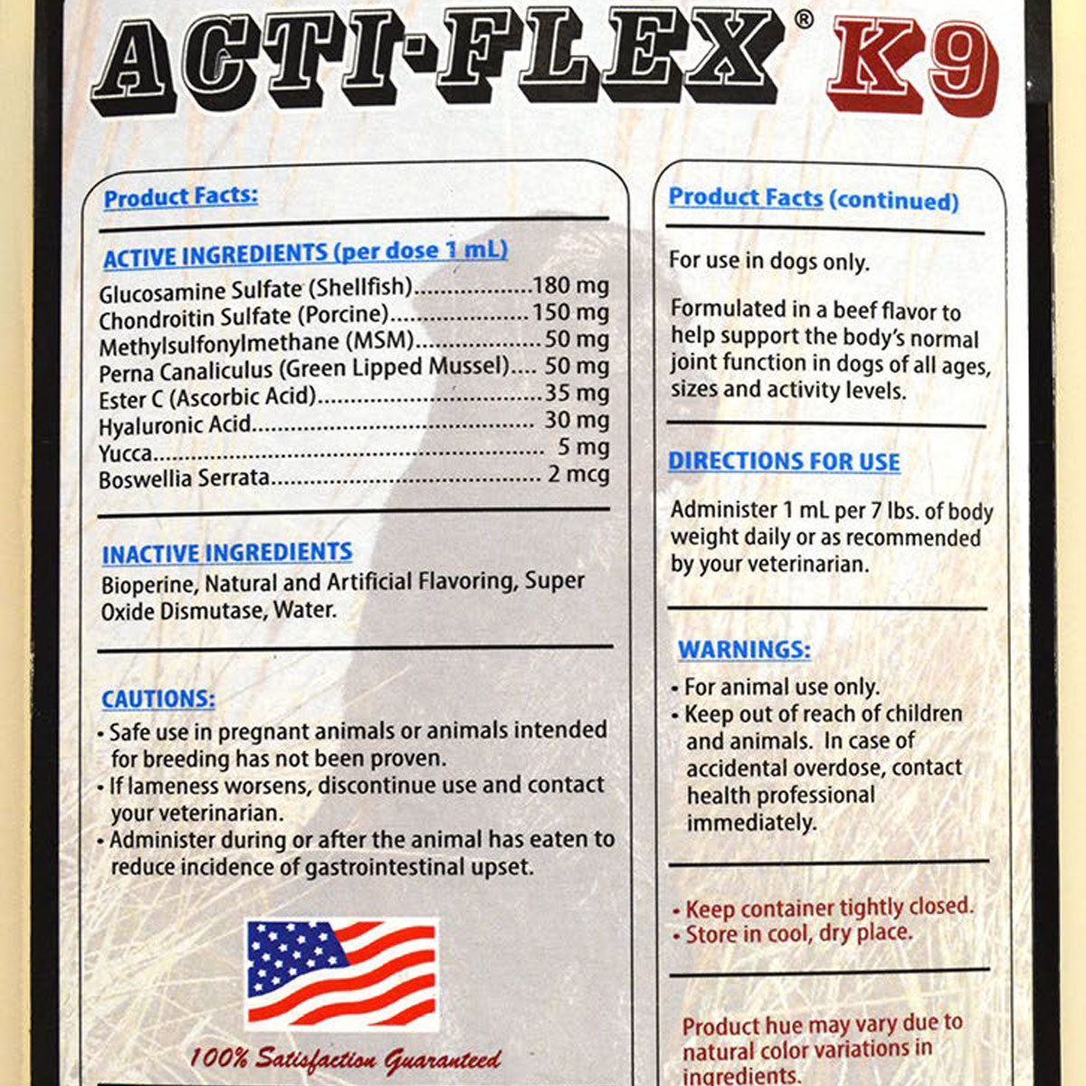 Acti Flex K9 Gallon | Cox Vet Lab | Dog Joint Care | – Paddock Saddlery