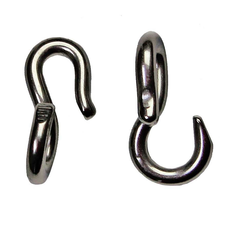 Stubby Stainless Steel Curb Chain Hooks Pair – Paddock Saddlery