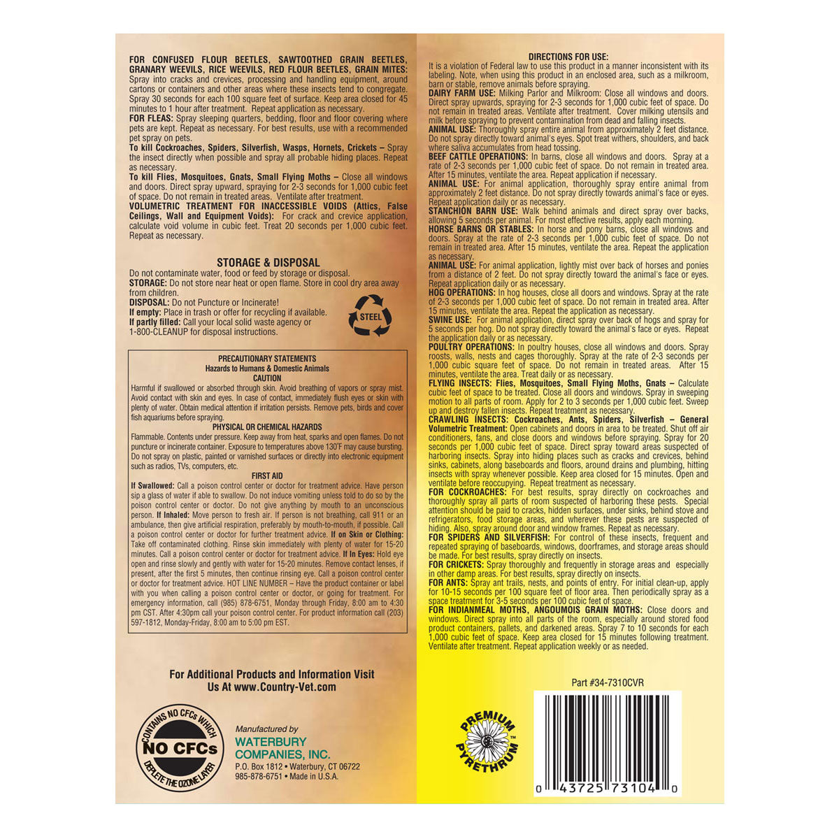 Cv-80d Farm & Dairy Fly Spray 18.5oz | – Paddock Saddlery