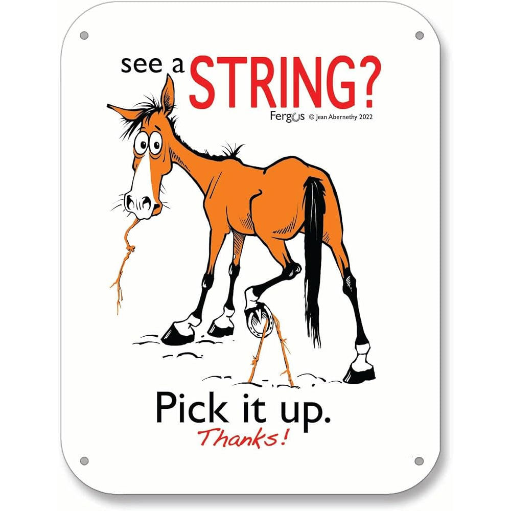 Fergus the Horse Barn Sign See A String – Paddock Saddlery