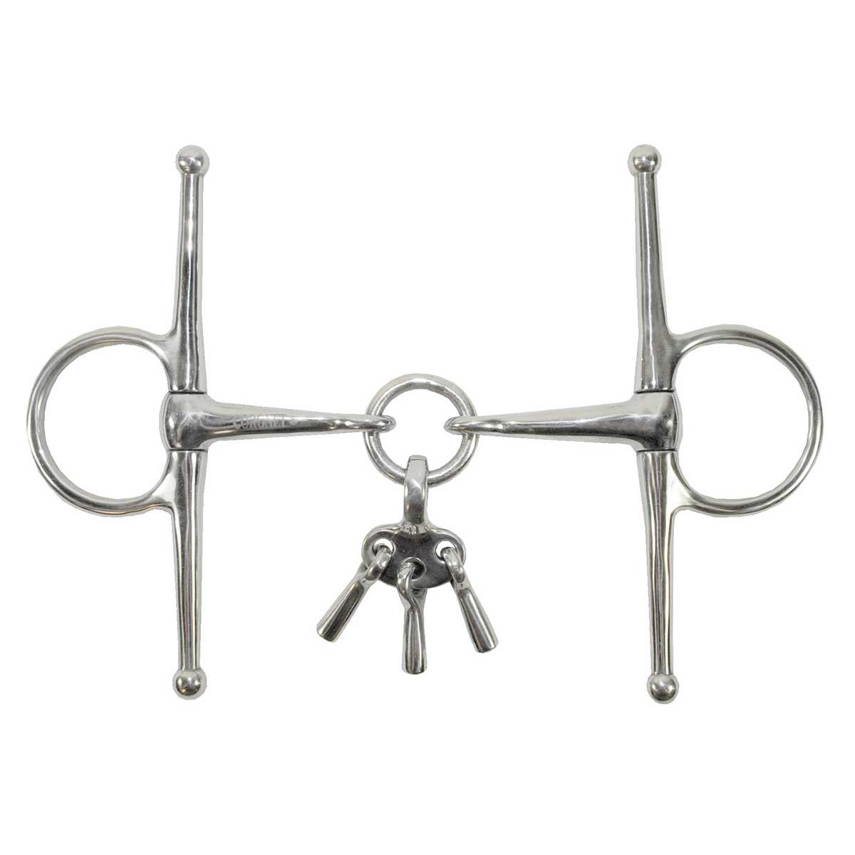 Stainless Steel Full Cheek Snaffle with Keys – Paddock Saddlery