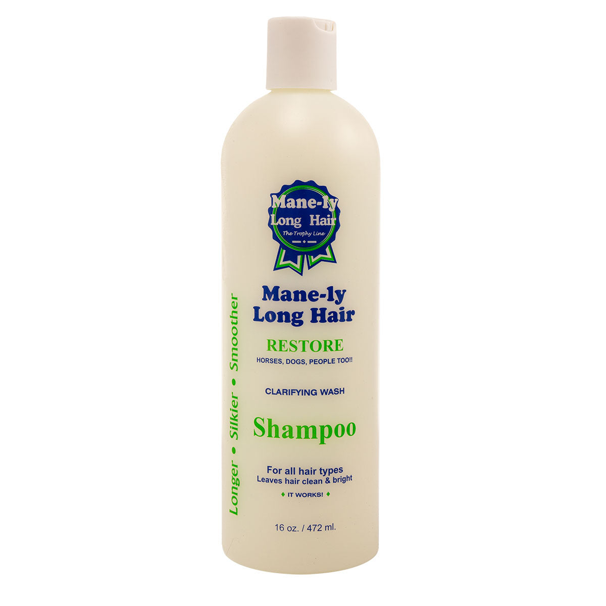 Mane-ly Long Hair Restore Shampoo 16 oz | – Paddock Saddlery