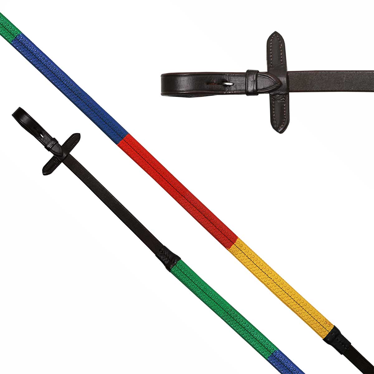 Rainbow Rubber Reins for Training | – Paddock Saddlery